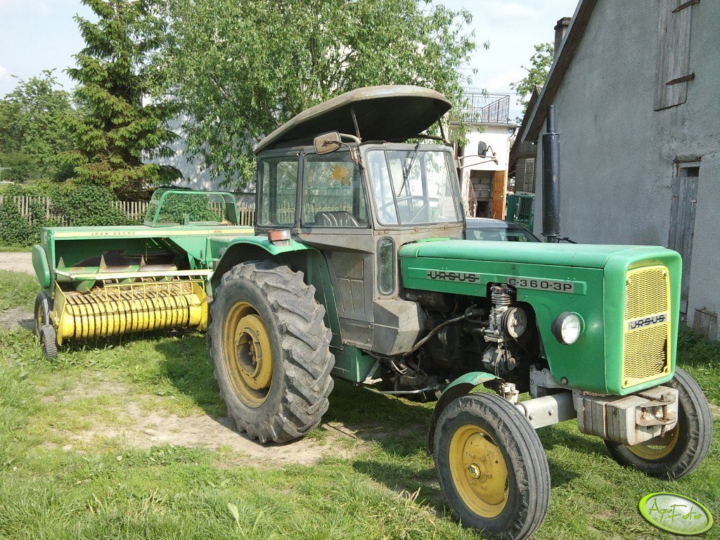 Foto traktor Ursus C-360 3P + JD 336 #223936